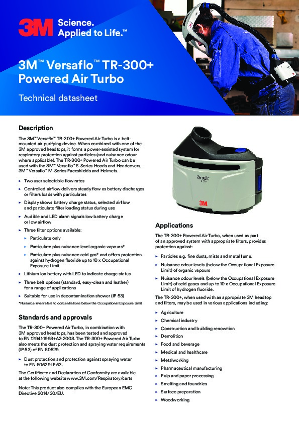 3M™ Versaflo™ TR-300E+ ECK Powered Air ready kit UU011003165, 3M ...