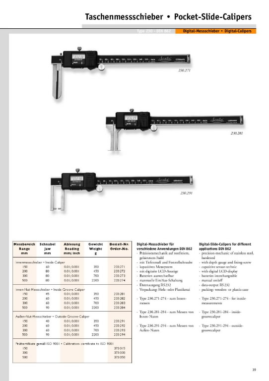 Digit.precision 24-170mm, Scala - Digital calipers