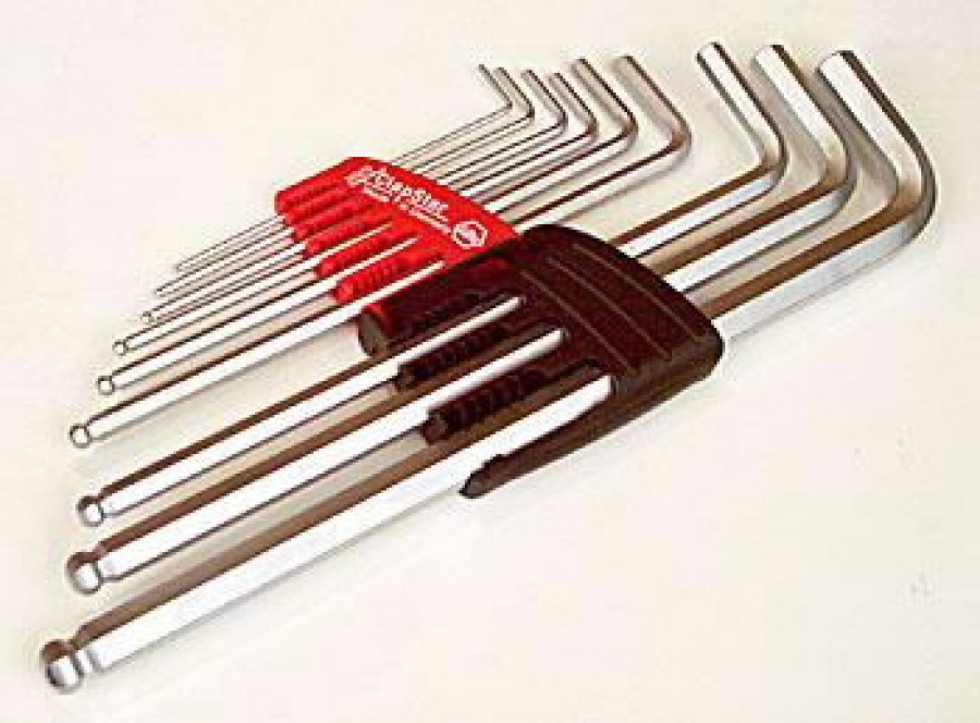 L-key set 369 PROSTAR S9,1,5-10mm, long, chrome., Wiha - L raktai