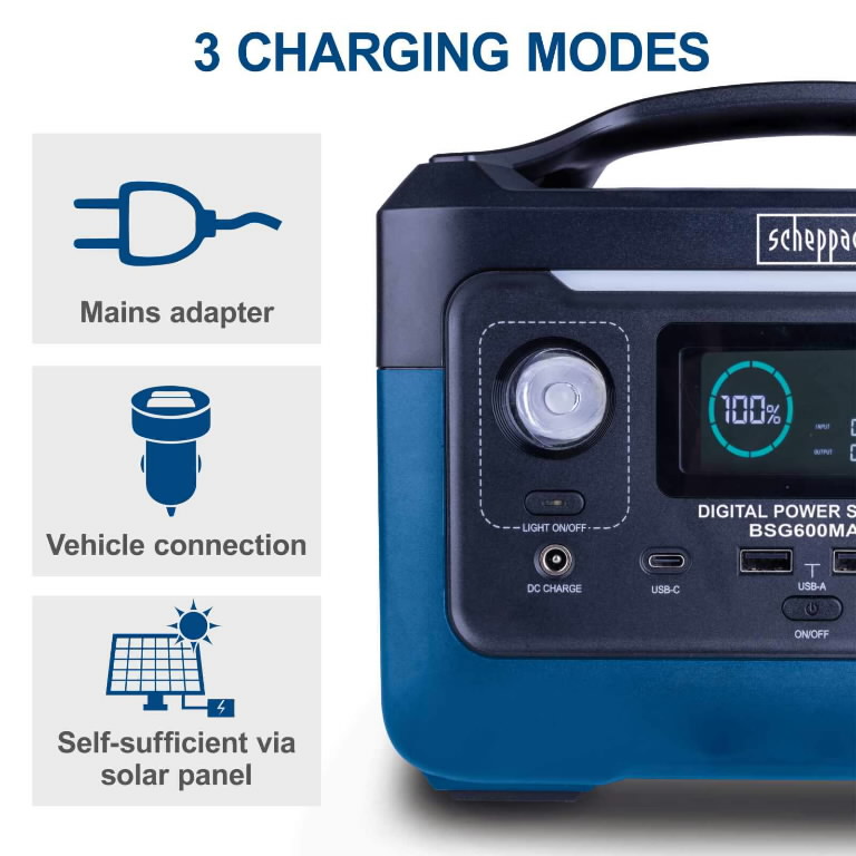 Portable power station BSG600 MAX, Scheppach - Portable power stations ...