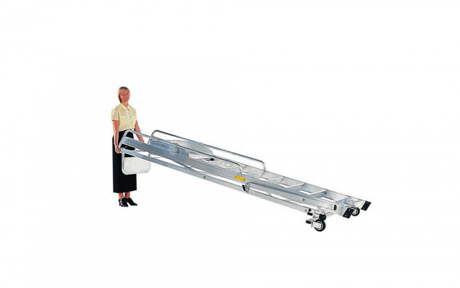 Mobile stocker`s ladder CASTELLANA 10 steps, Svelt - combinatoin ladders