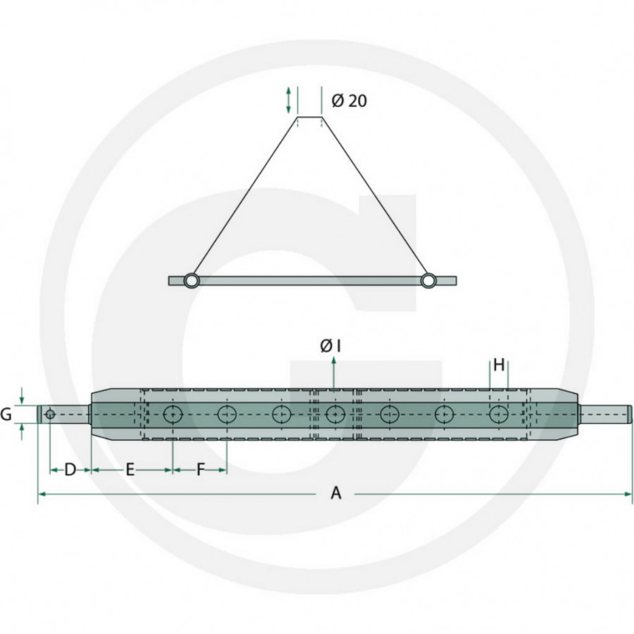 Linkage drawbar Cat. II, Granit | Stokker - työkalut, koneet, varaosat