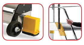 Platform ladder Ponte Light 5 steps, Svelt - combinatoin ladders