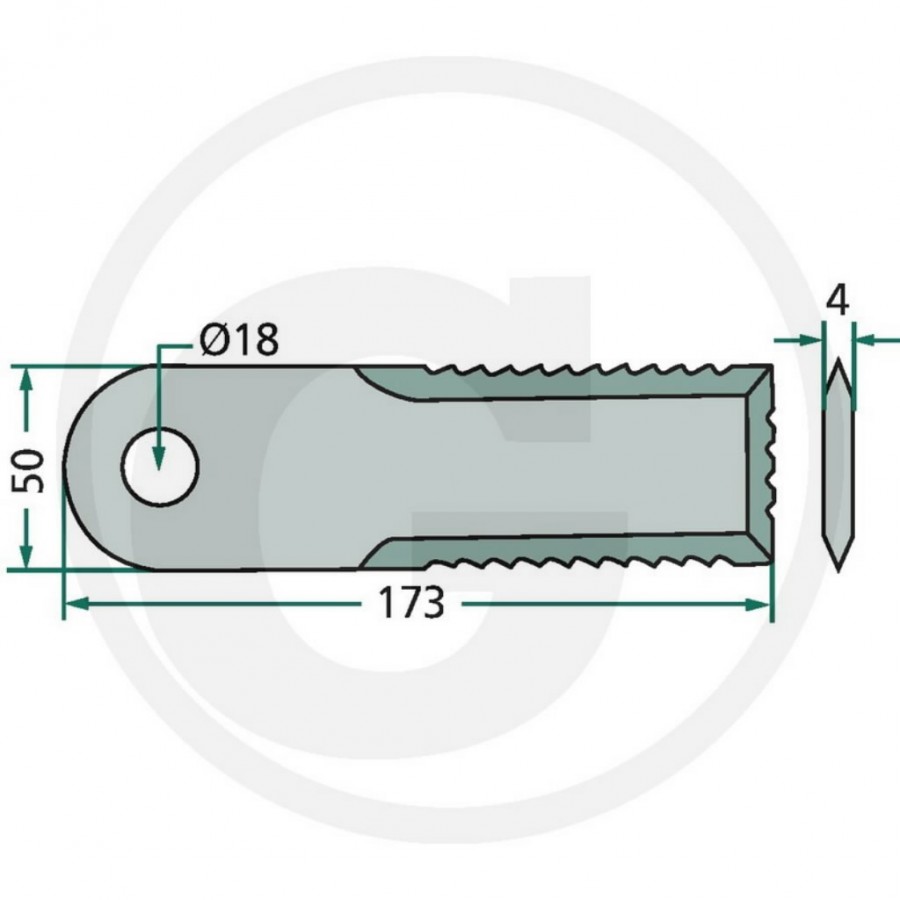 Rasspe Flail blade, Granit - Lawn cutting blades