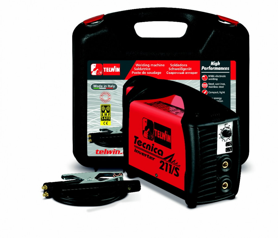 Electrode-welder Tecnica 211/S in plastic carry case + acces, Telwin ...