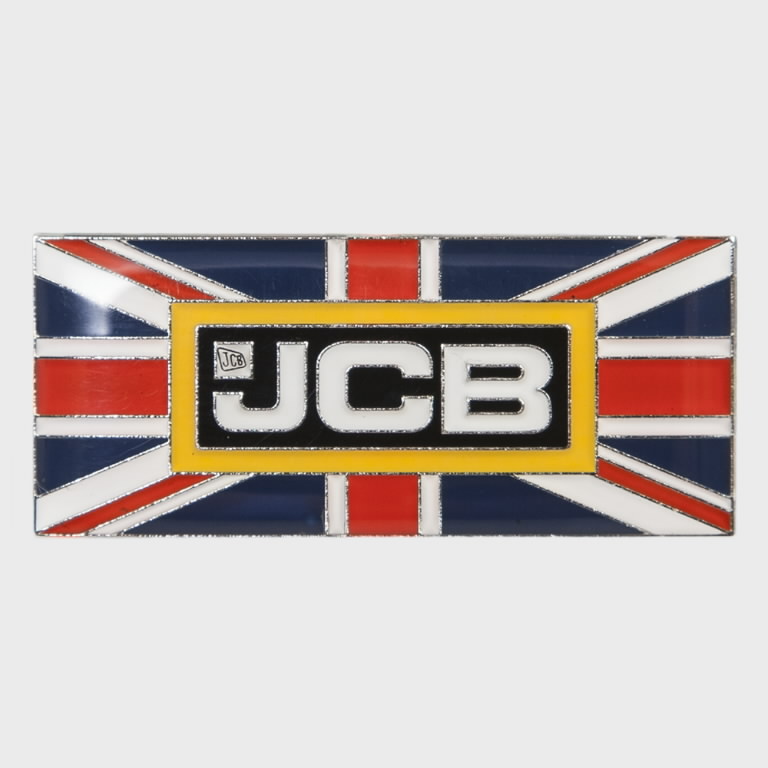 Pin Badge Union Jack , JCB, jcb