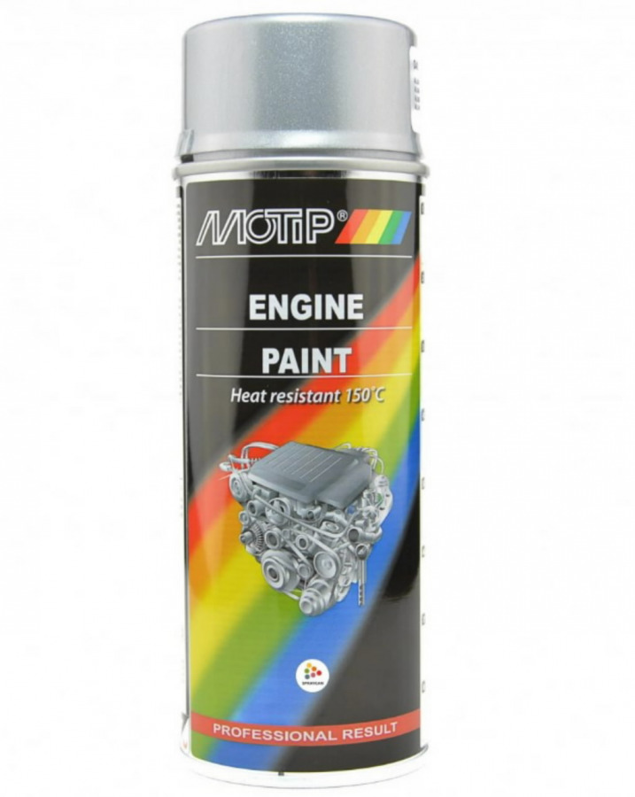 ENGINE PAINT Aluminium 400ml, Motip - Heat-resistant paints