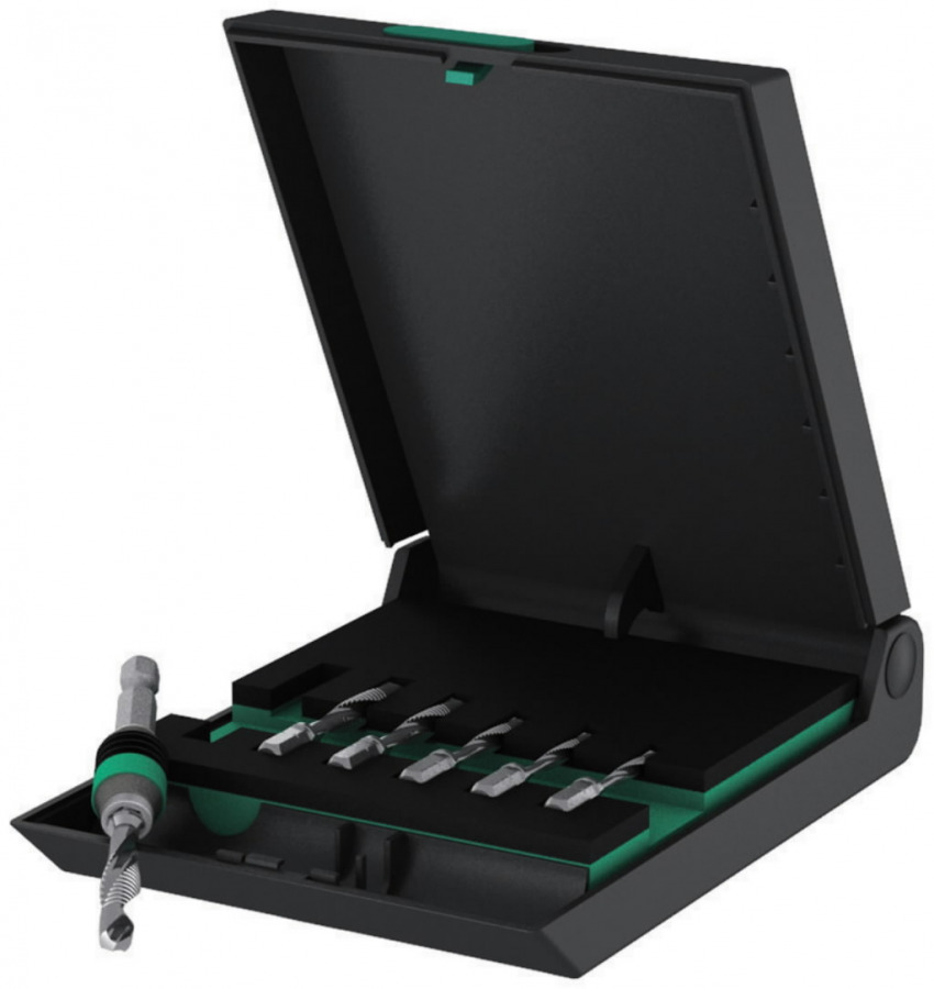 Combined threading tap set 847 HSS 1/4´´, Wera | Stokker- tools ...
