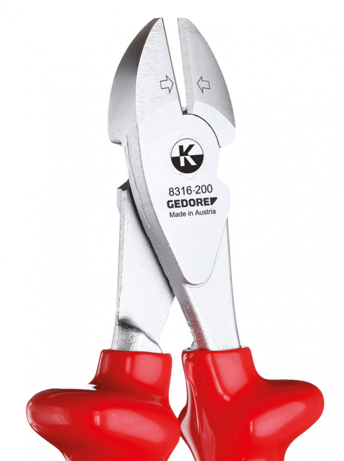 VDE power side cutters with immersion insulation 180mm, Gedore ...