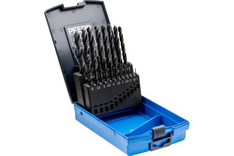 Spiral drill set 19-piece Ø1-10mm HSSE Co5 DIN338 Steel, Pferd ...