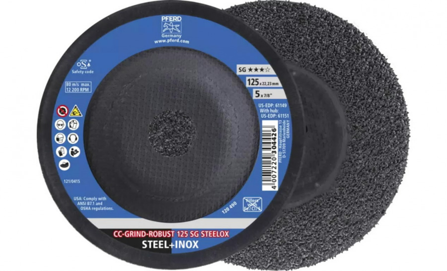 Grinding wheel CC-GRIND-ROBUST SG STEELOX 125mm, Pferd - Grinding discs for metal and stone