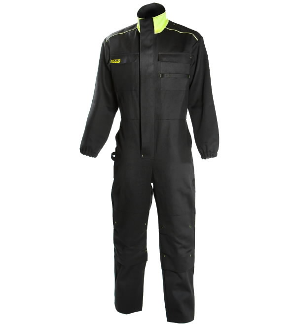 Overall for welders 646 black/yellow S, Dimex - Welder´s bib & brace ...