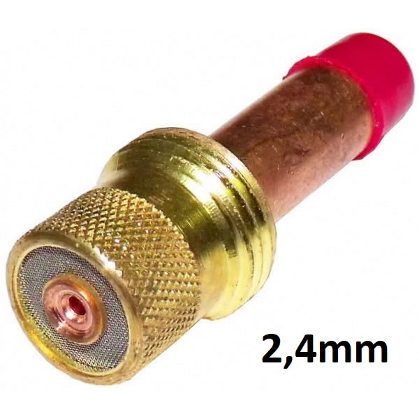 TIG-collet body with gas diffuser Abitig17/18/26, 2,0-2,4mm, Binzel ...