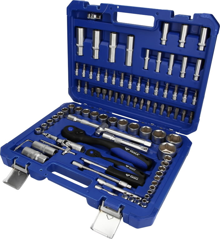Socket set, 94-pcs, 1/4", 1/2", Brilliant Tools | Stokker- tools ...