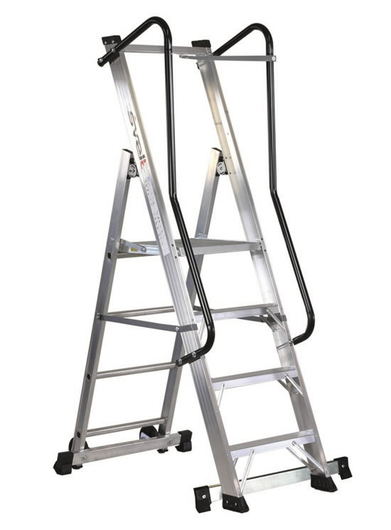 Mobile platform ladder MOBY 6 steps, Svelt | Stokker - įrankiai ...