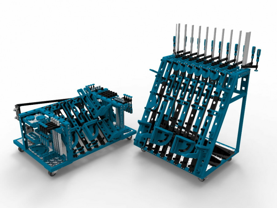 Toolkit No.1 with trolley, for welding table Plus/Eco/Basic, GPPH S.C ...